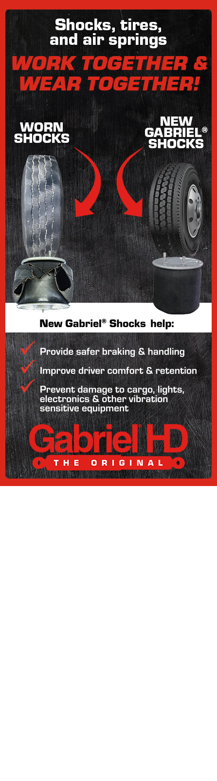 Shocks, Tires, and Air Springs | Gabriel